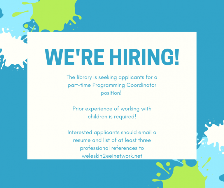 Hiring-Program Coordinator – Avalon Public Library